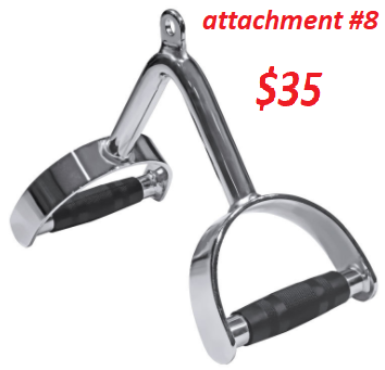 Steel close grip D-handle row attachment – back4more