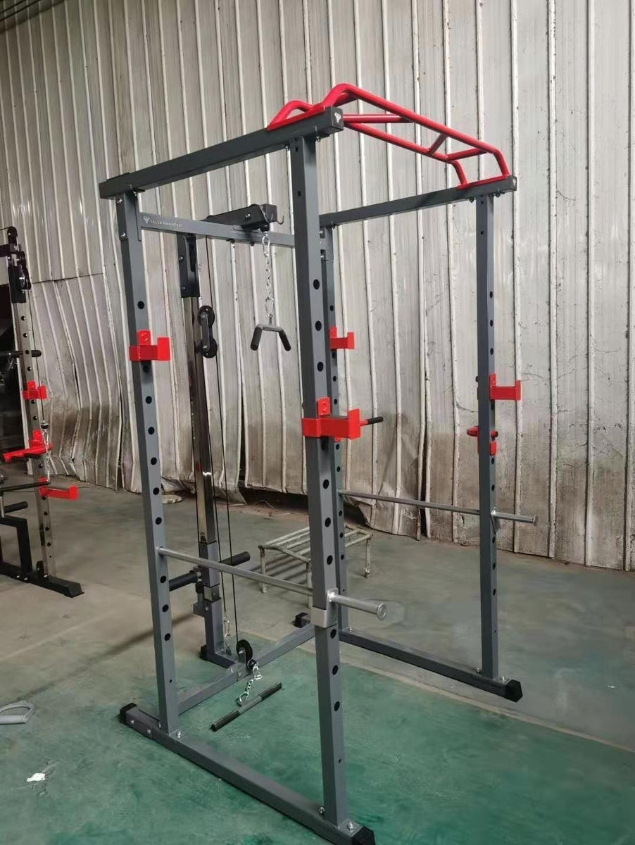Power Rack Squat Cage Stands w Lat Pulldown Home Gym squat rack model ...