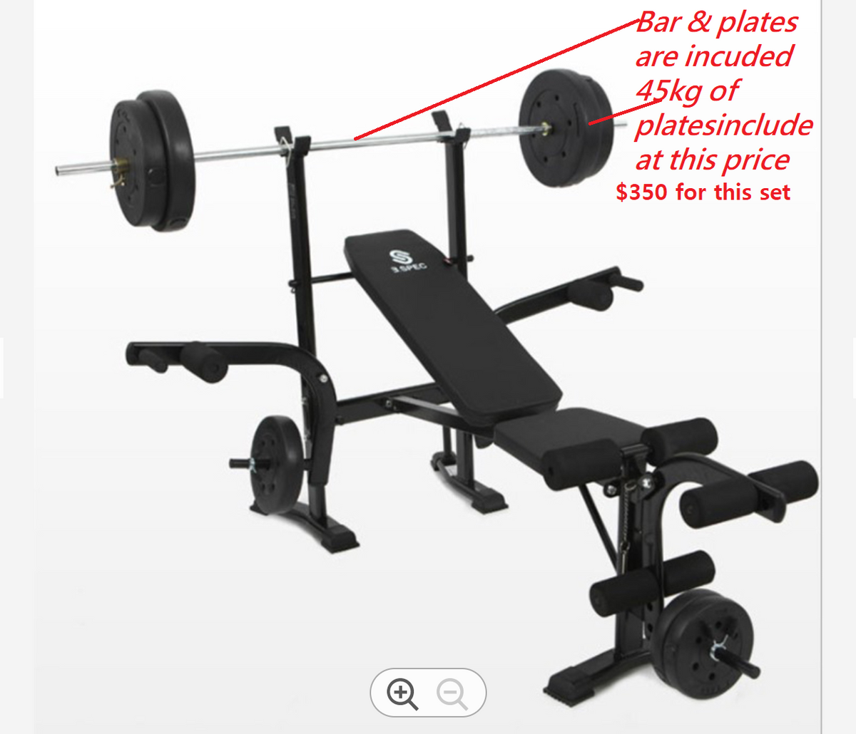 Weight Bench Press Multi-Station Fitness 7in1 Gym Equipment includes 1 ...